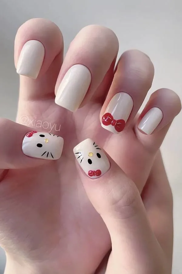 50+ Trendy Cute Hello Kitty Nails for a Perfect Y2K Girly Vibe - Girl ...