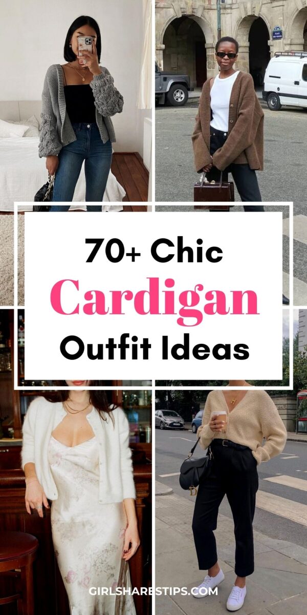 70+ Chic Cardigan Outfits To Copy: Cozy & Modern Ways To Wear A ...