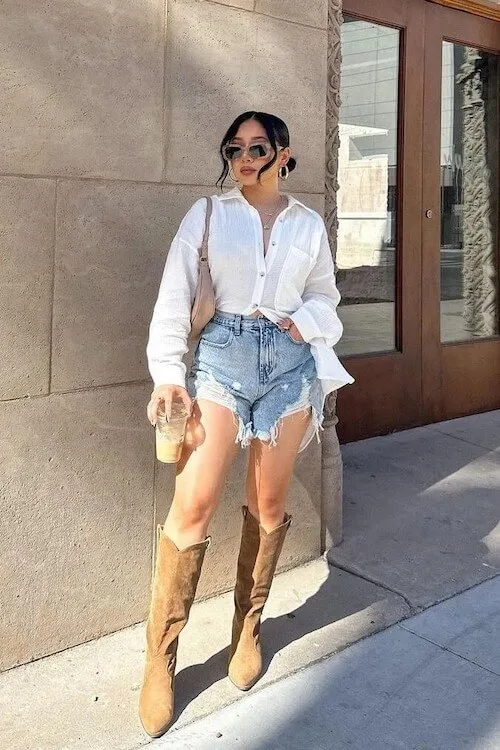 50+ Elevated Cowboy Boots Outfit Ideas for Spring, Summer, Fall and ...
