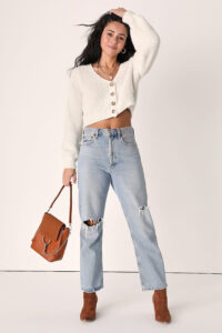 40+ Chic Cropped Cardigan Outfit Ideas: How To Style A Cropped Cardigan ...