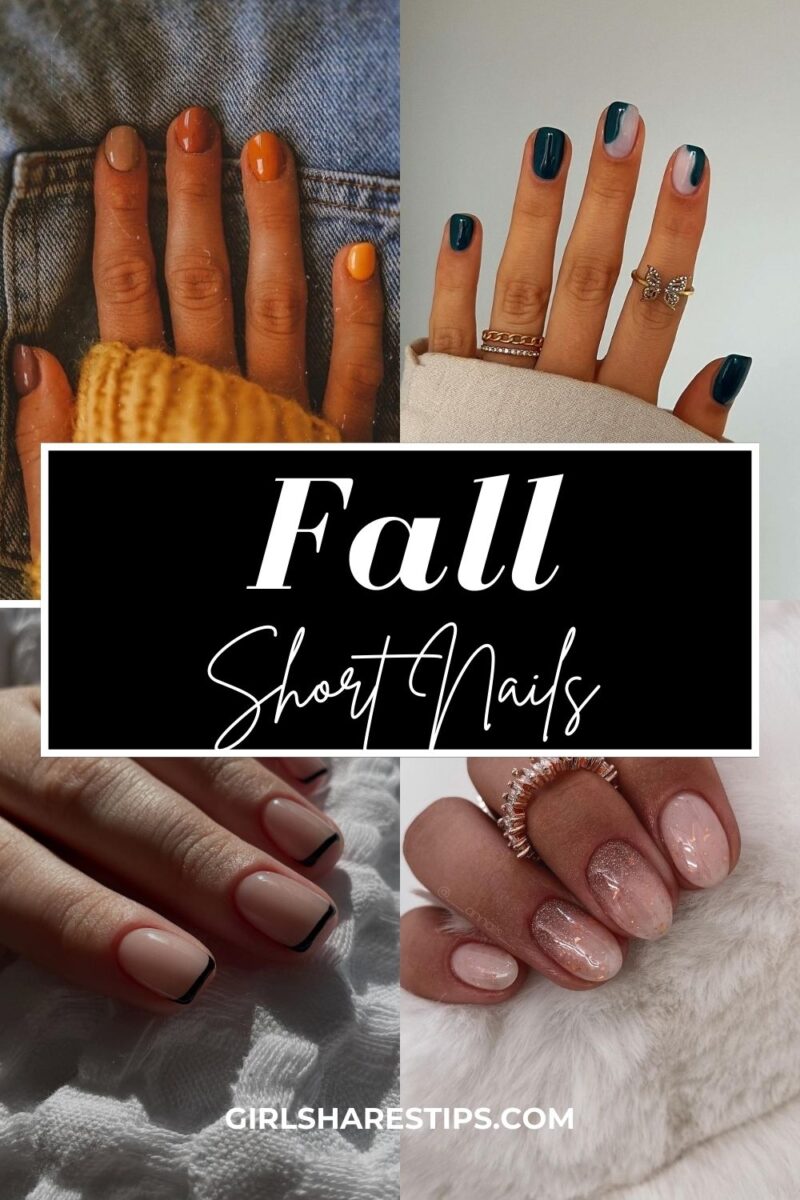 50+ Stunning Fall Short Nail Designs To Try This Autumn! - Girl Shares Tips