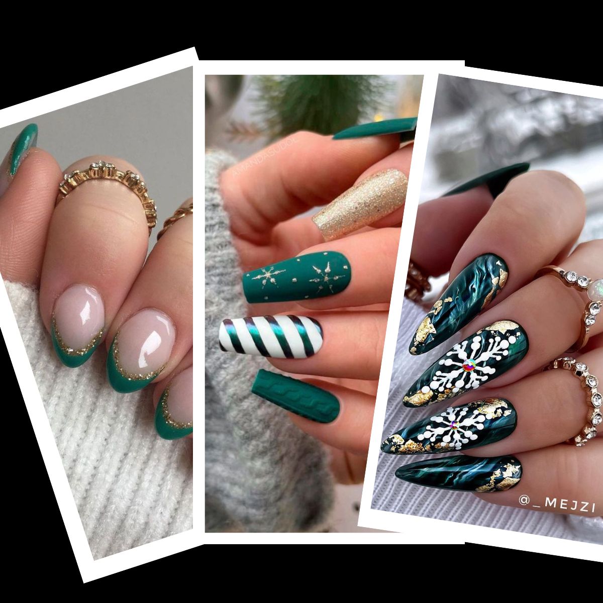 50+ Best Green Christmas Nail Ideas [2025] For A Gorgeous Festive Style ...