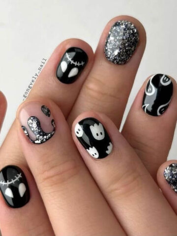 50+ Creepy And Cute Short Halloween Nails [2025] Perfect For The Spooky ...