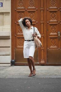 40+ Cool Jorts Outfit Ideas for Women to Nail This Long Denim Shorts ...