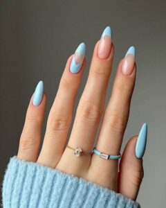 90+ Stunning Light Blue Nail Designs & Baby Blue Nail Designs To Stand ...