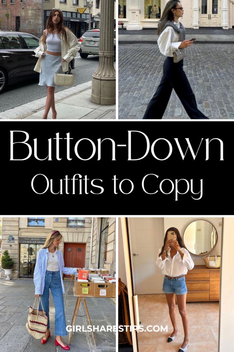 50+ Oversized Button Down Shirt Outfit Ideas for Women for an ...