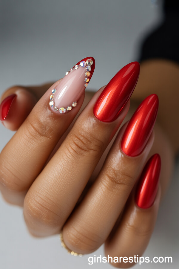 21 Stunning Red Birthday Nails to Make Your Special Day Pop - Girl ...