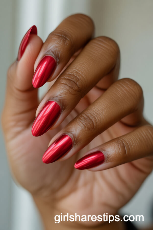 21 Stunning Red Chrome Nails: The Ultimate Guide for a Bold & Glamorous Look - Girl Shares Tips