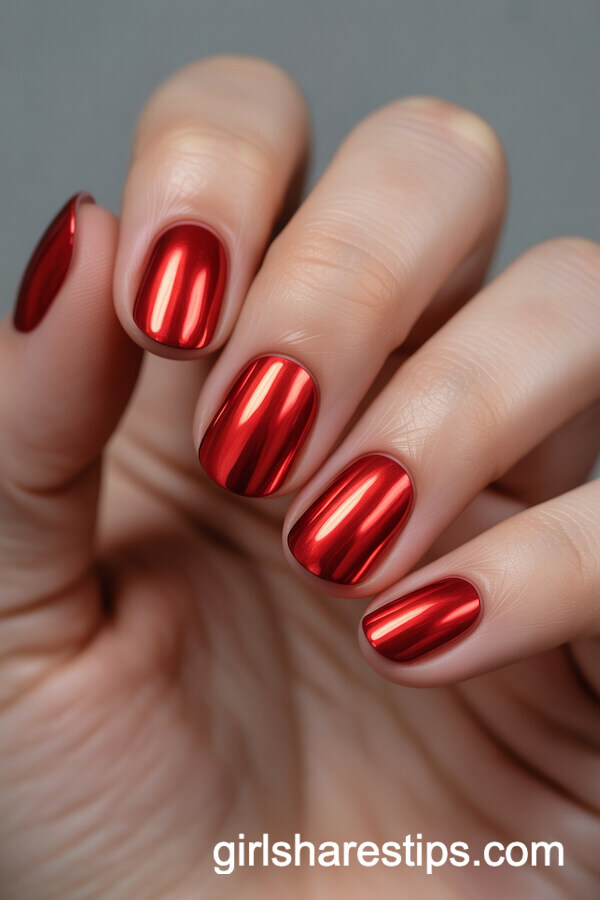 21 Stunning Red Chrome Nails: The Ultimate Guide for a Bold & Glamorous Look - Girl Shares Tips