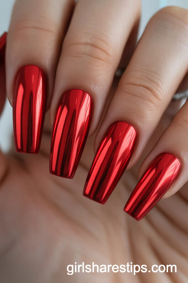 21 Stunning Red Chrome Nails: The Ultimate Guide for a Bold & Glamorous ...