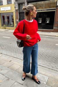 40+ Stylish Red Sweater Outfit Ideas For Holiday, Date Night, Work, And ...