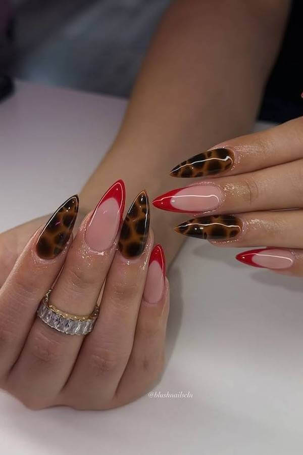 25 Stunning Red Tortoise Shell Nails Ideas You’ll Instantly Love - Girl ...