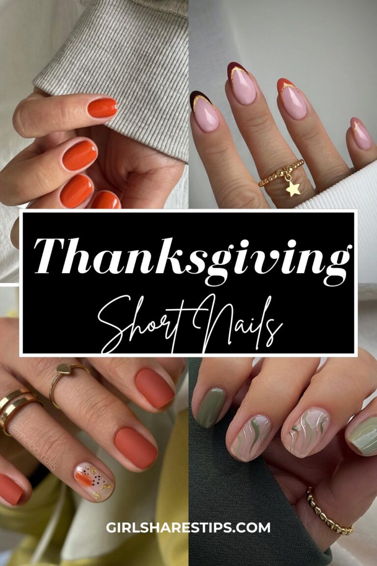 50+ Cute Short Thanksgiving Nails To Celebrate Thanksgiving In Style ...