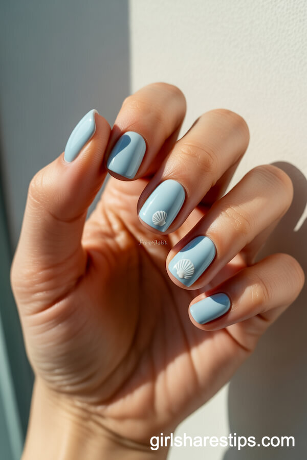 21 Gorgeous Short Vacation Nails Perfect for Your Dream Escape - Girl ...