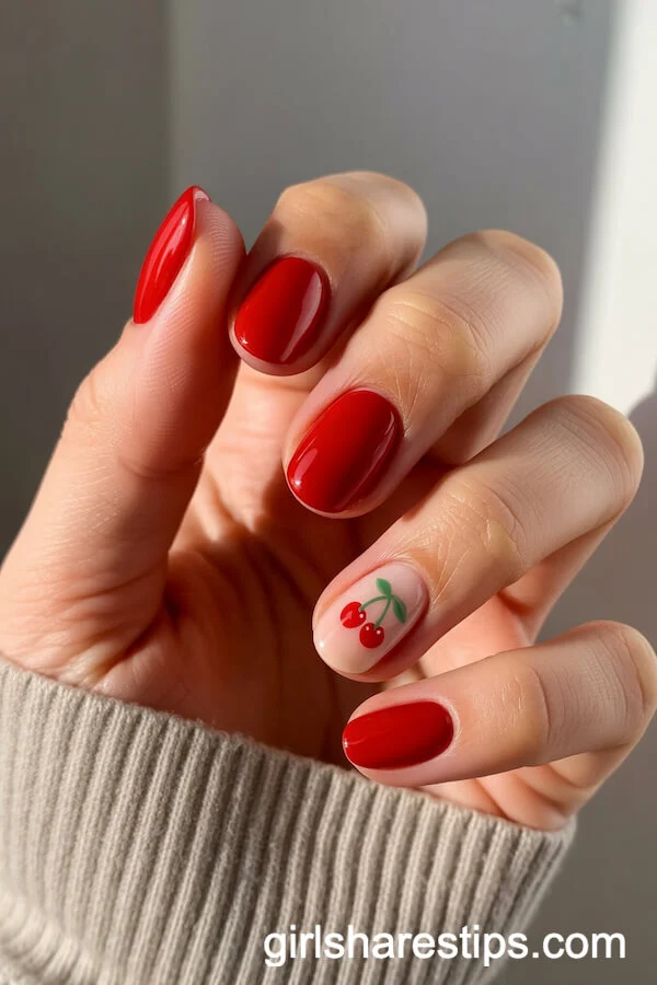 25 Simple Red Nails for Effortless Elegance - Girl Shares Tips