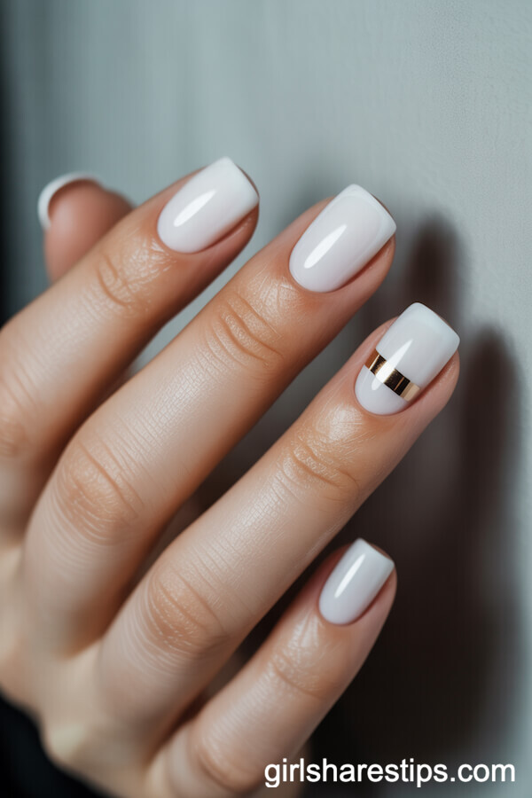 21 Gorgeous White and Gold Nails Designs You’ll Want to Try ASAP - Girl ...