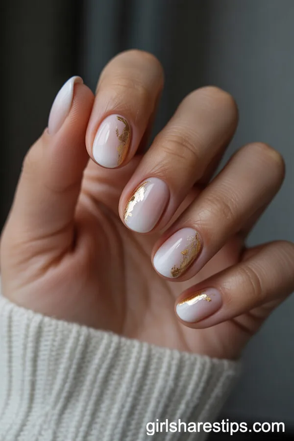 21 Gorgeous White and Gold Nails Designs You’ll Want to Try ASAP - Girl ...