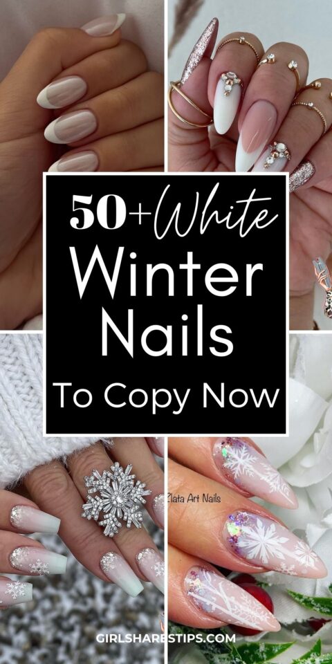 50+ Stunning White Winter Nails [2025] To Embrace Winter Wonderland ...